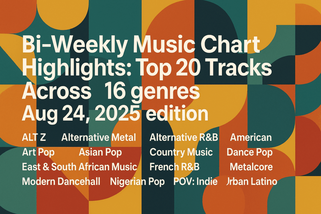 Bi-Weekly Music Chart Highlights: Top 20 Tracks Across 16 genres Aug 24 ...